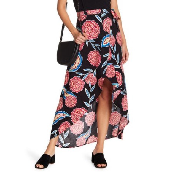 Roxy | Skirts | Roxy Floral Wrap Around Maxi Skirt Size L | Poshmark